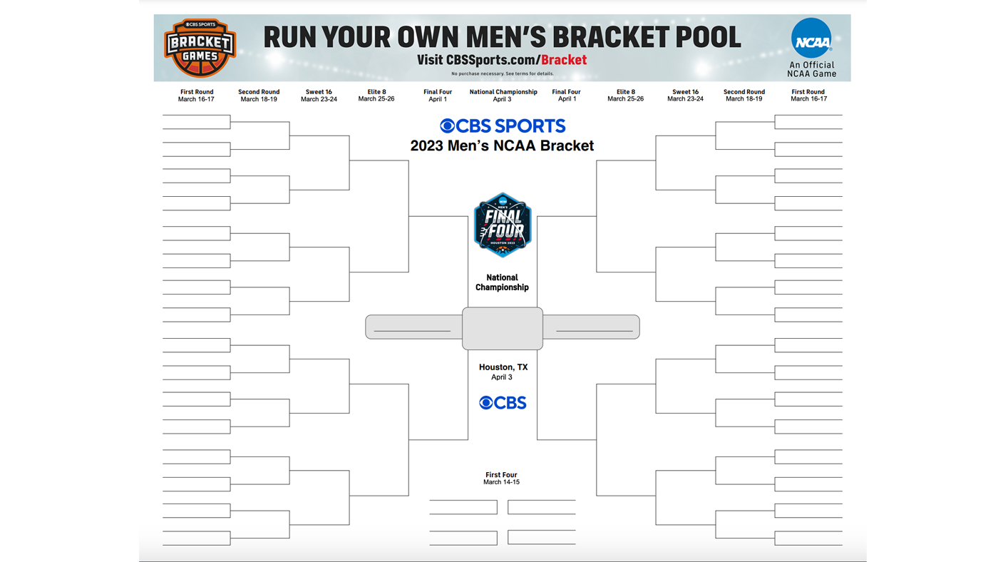 NCAA bracket 2023: Printable March Madness bracket, NCAA Tournament ...
